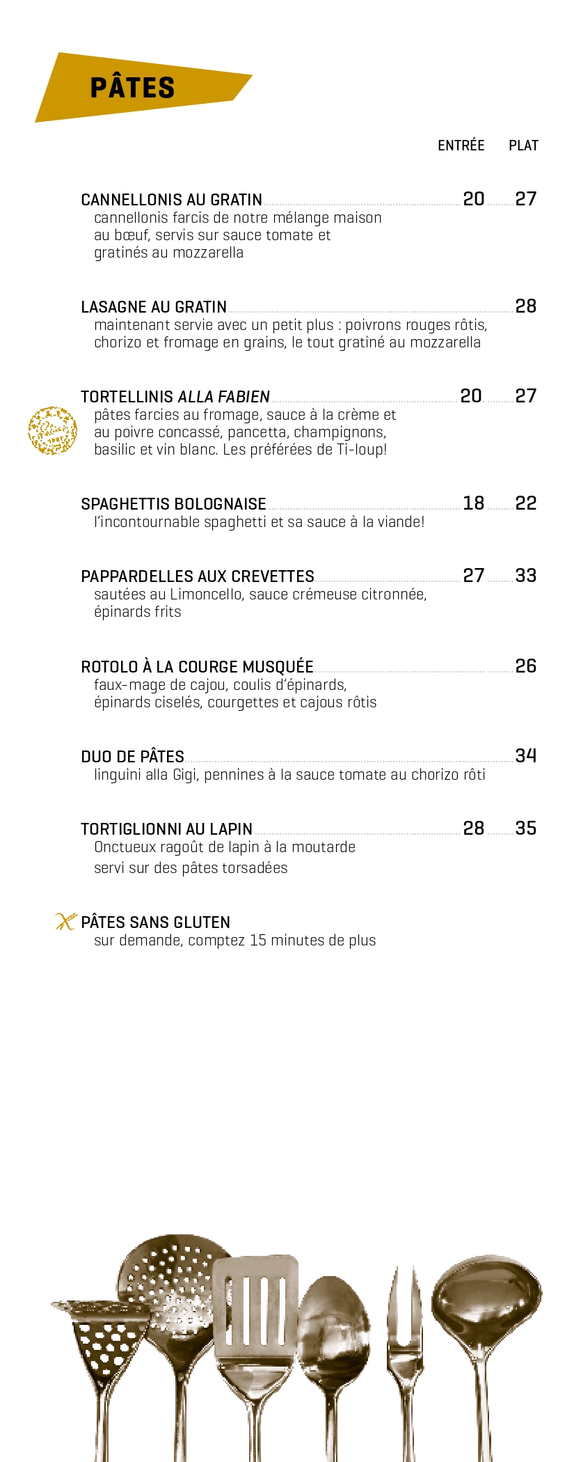 Menu - Chez Fabien